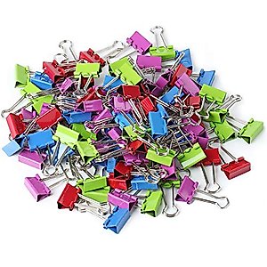 Mr. Pen- Colored Binder Clips, 0.75”, 100 Pack, Small Binder Clips, Mini Binder Clips, Small Binder Clips 3/4 inch, Clips Office Supplies, Binder Clips Small Size, Colorful Binder Clips