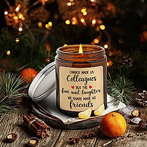 Coworker Leaving Gifts - Chance Made Us Colleagues - Friendship Gifts for Female Friends, Birthday Gifts for Coworkers - Going Away, Goodbye, Farewell Gifts (Brown)