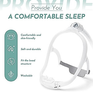 Replacement Headgear with Arms Compatible with DreamWear Silicone/Gel Nasal & Pillow Mask, Adjustable Soft Head Strap