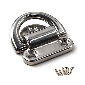 AVRYN Eyebolt Screws,Lifting Ring Eye Bolts,Folding Pad Eye 316 Stainless Steel Lashing Ring Heavy Duty D Ring Tie Down Anchor (Color : 10mm)
