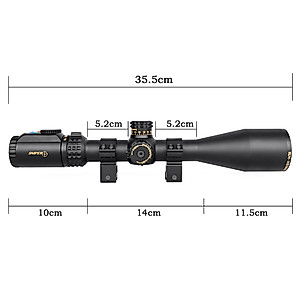 SNIPER Scope WKP 4-16x50 W Side adjustment. Red/Green Illumination reticle. Comes with extended sunshade and Heavy Duty Ring Mount and lens cover