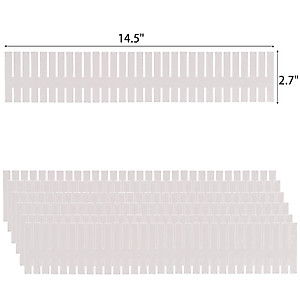 acDesign 40Pcs Grid Drawer Dividers, Adjustable Drawer Organizer for Socks, Underwear, Lingerie, Makeup, Bedroom Office Kitchen Storage (White)