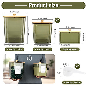 Zingbee 4 Pack Laundry Pods Container & Dryer Sheet Holder, Plastic Laundry Pod Holder with Lids & Scoops, Laundry Room Organization and Storage Sets for Powder, Detergent, Scent Booster