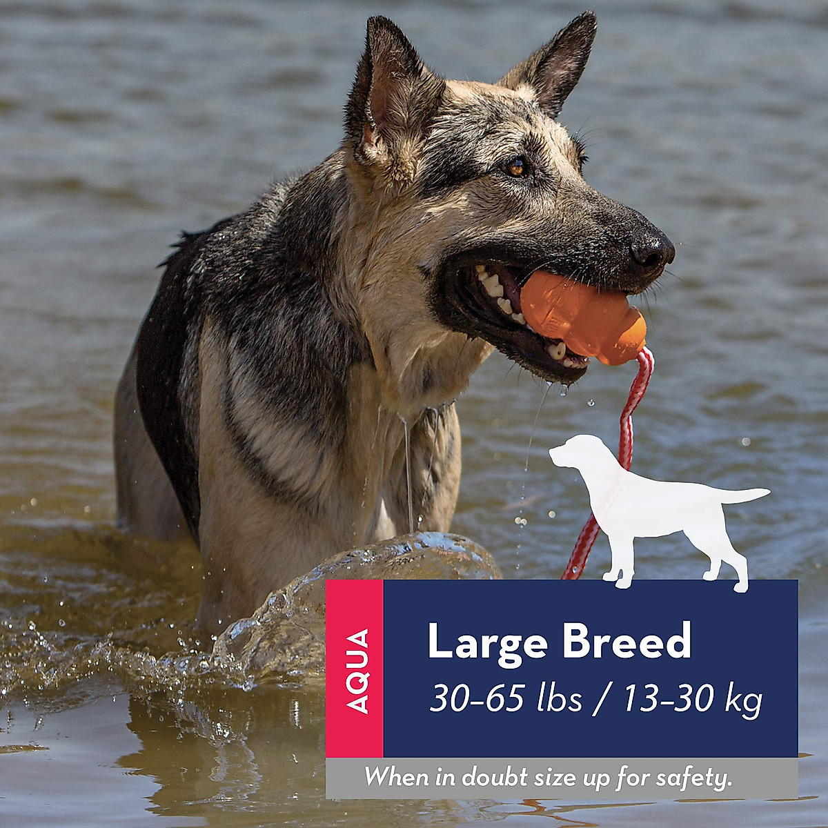 KONG - Aqua and Training Dummy - Floating Fetch Toy for Water Play and Training - for Large Dogs