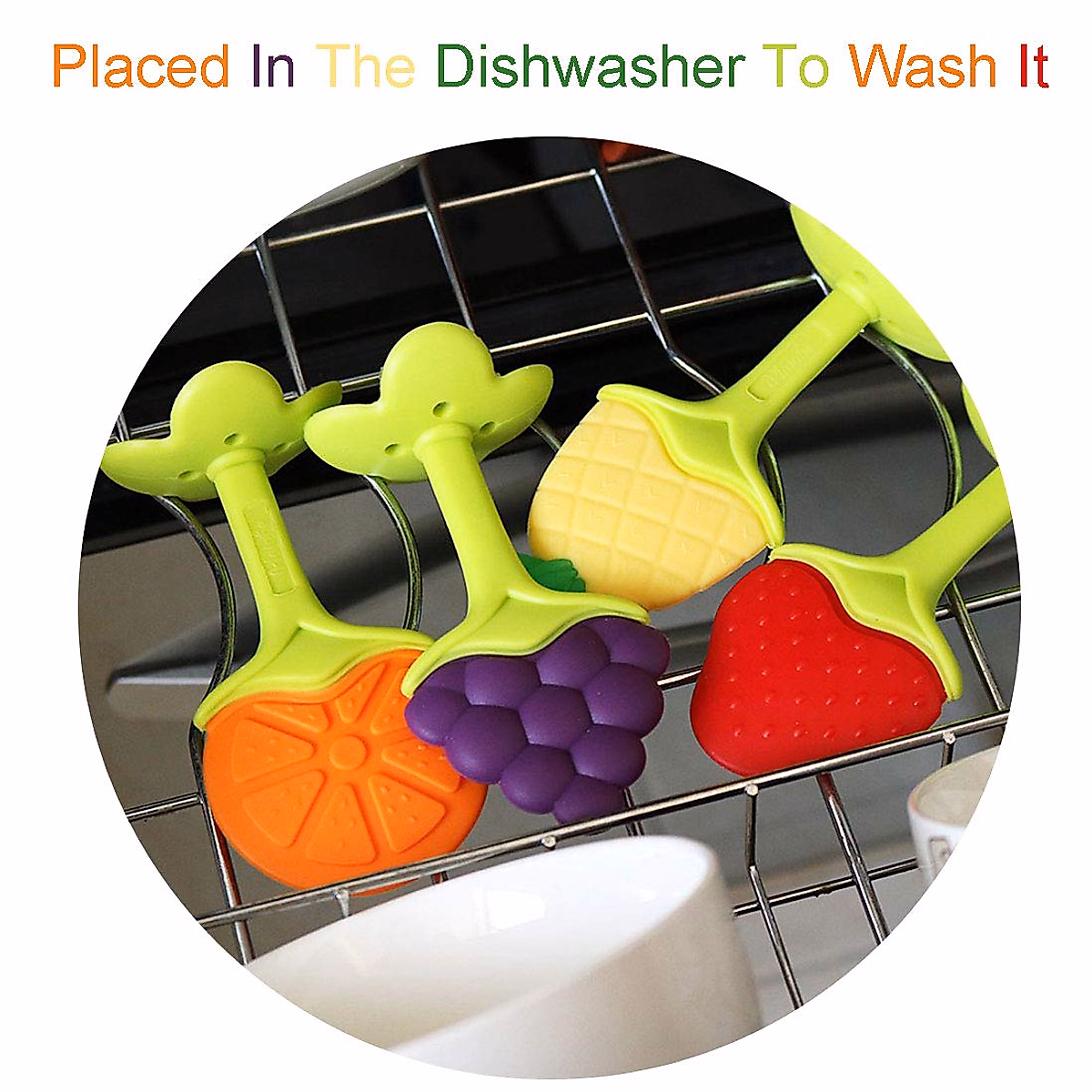 Baby Teething Toys 6 Packs BPA Free Silicone Baby Teethers, Freezer Safe Organic Infant Teething Toys Soft & Textured for Natural Brain Development