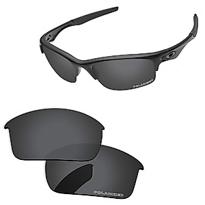 PapaViva Replacement Lenses for Oakley Bottle Rocket OO9164 Sunglasses Black Grey - Polarized