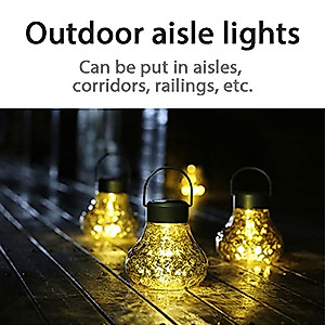 Solar Light Outdoor Home Garden Waterproof Hanging Light Garden Balcony Decoration Creative Fashion Glass Chandelier