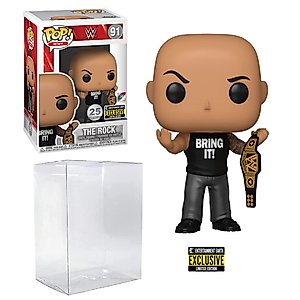 Funko The Rock #91 25th Anniversary WWE Exclusive (Bundled with EcoTek Protector Case to Protect Display Box)