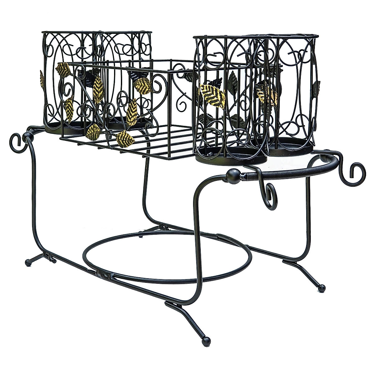 Maypes Utensil Caddy - Silverware Caddy or Napkin, Cutlery and Plate Holder - The Ideal 2-Piece Portable Outdoor Kitchen Accessories Buffet Organizer for Picnics, Camping, Barbecue, Parties and Events