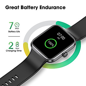 Pautios Smart Watch, Swimming Waterproof Fitness Tracker with Heart Rate, SpO2 and Sleep Monitor, 44mm Fitness Watch for Women Men, Step Calories Tracker, Smartwatch Compatible with iOS Android Phones