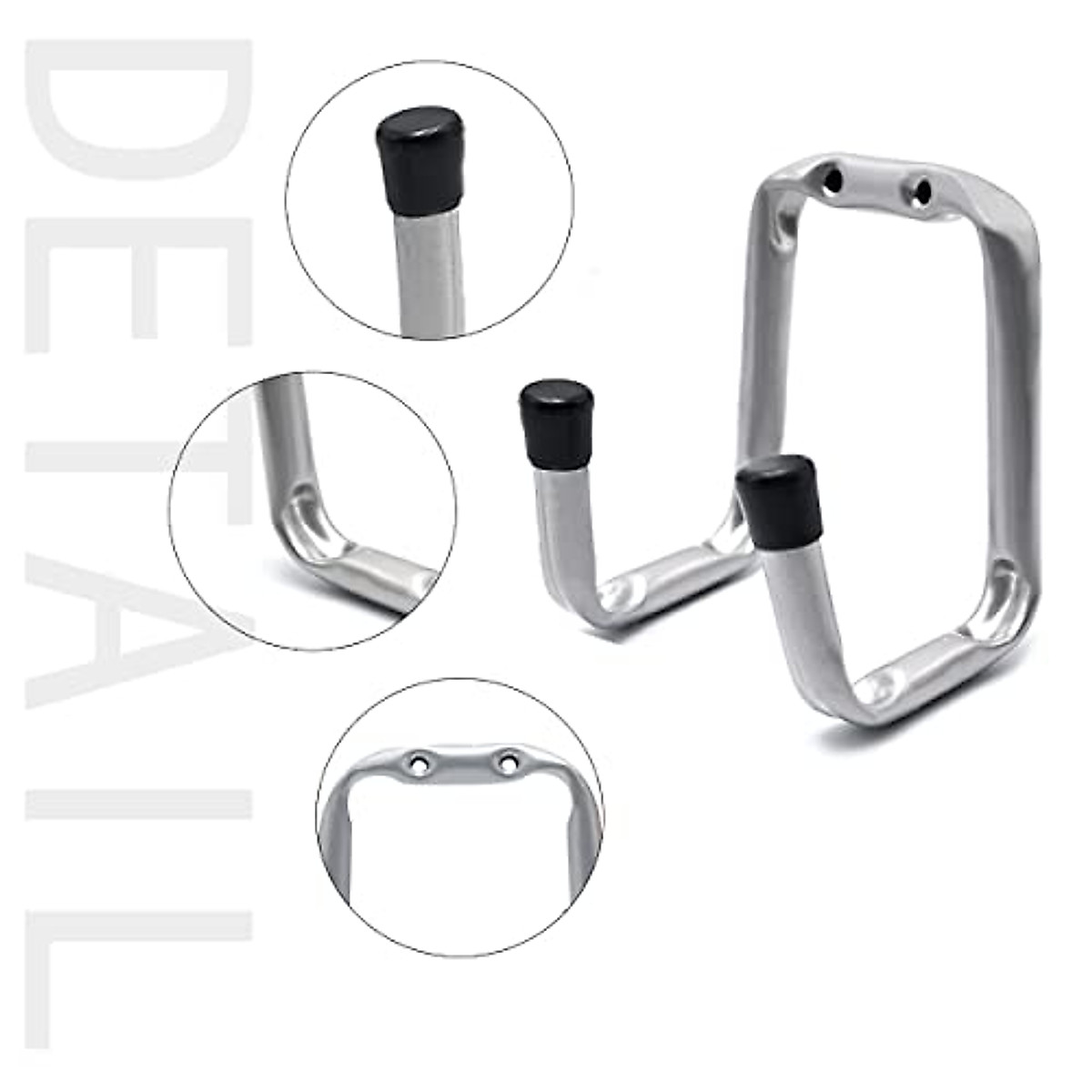 2 PCS Heavy Duty Utility Hook with Double Head Garage Storage Hanger Wall Mount Storage Holder Hanging Organizer Perfect for Ladders Folding Chairs Surf Boards Fishing Poles Garden Tools