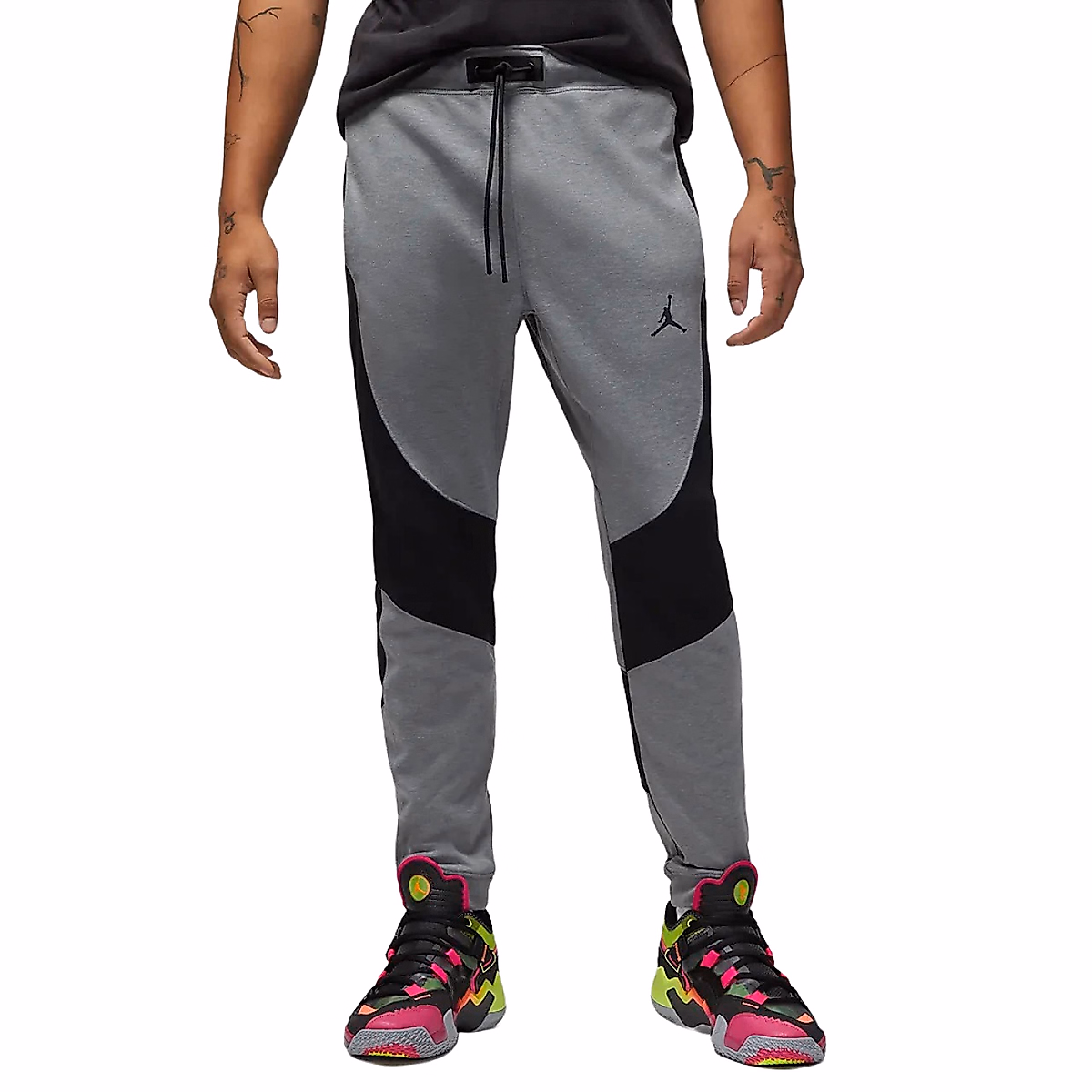Nike Jordan Dri-FIT Sport Air Men's Statement Pants (as1, Alpha, l, Regular, Regular, Carbon Heather/Black/Black, Regular)