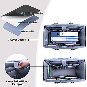 Trunab Nurse Tote Bag for Work, 15.6" Laptop Bag with Multiple Pockets for Hospice Visit, Home Health Care, Nursing Students