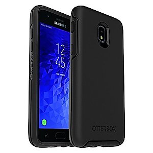 OtterBox Symmetry Series Case for Samsung Galaxy J3/J3 (2018)/J3 V 3rd gen/J3 3rd gen/Amp Prime 3/J3 Star - Retail Packaging - Black