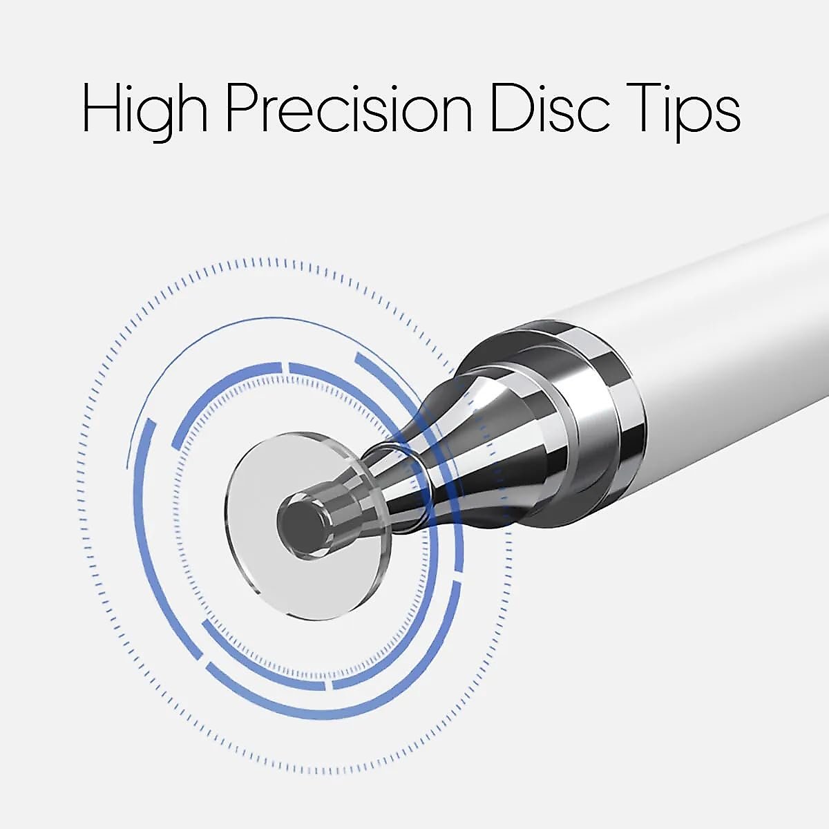 Replacement Disc Tips, High Precision Fine Point Round Disk for 2 in 1 Series Stylus Pen, Clear (4 Pack)