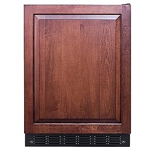 Summit CT66BK2SSIFADA 24” Wide ADA Under Counter Refrigerator-Freezer 4.9 cu.ft. with Panel-Ready Door (Panel Not Included) Automatic Defrost Operation, Black Interior (Panel Ready-ADA-RHD)