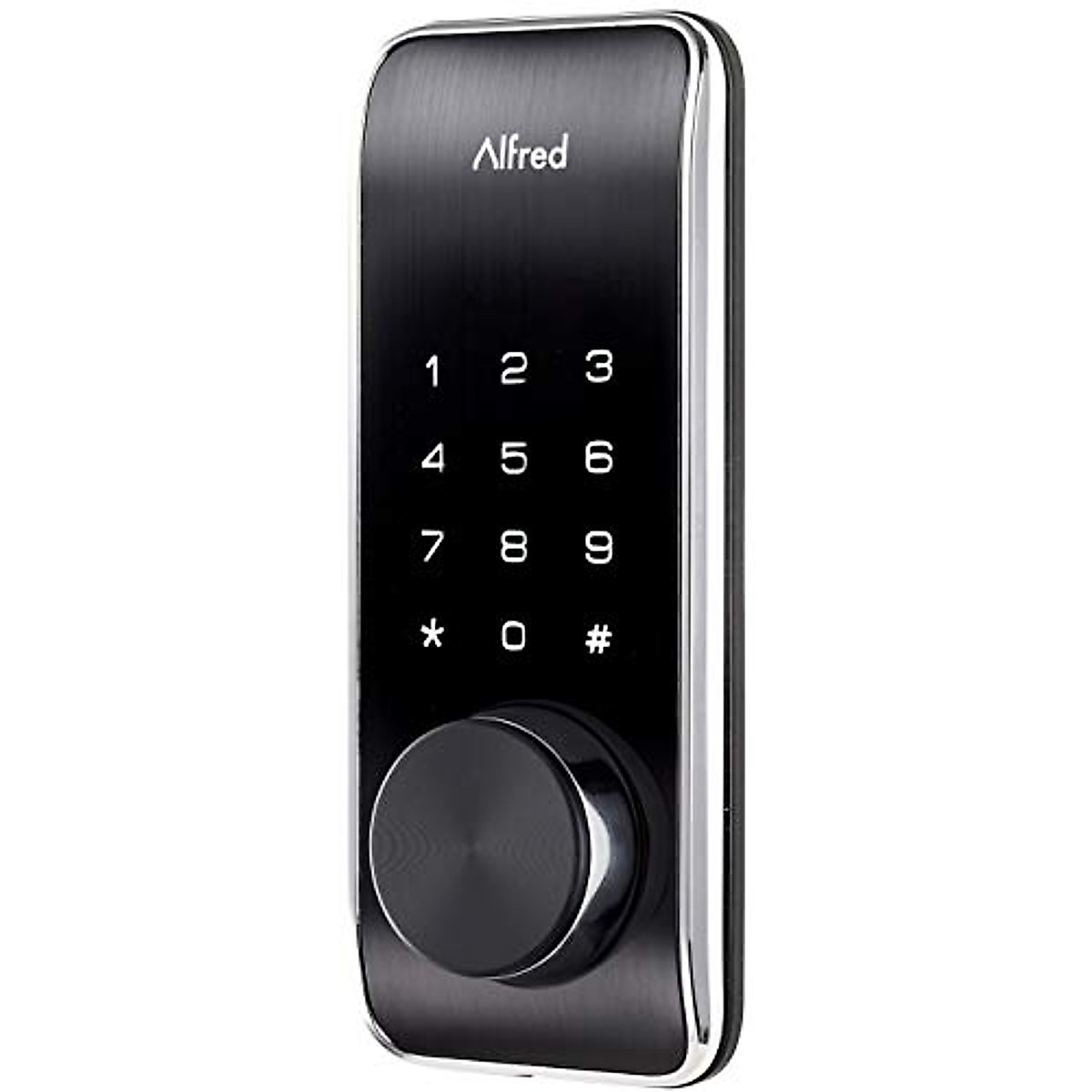 Alfred DB2-B Smart Door Lock Deadbolt Touchscreen Keypad, Pin Code + Key Entry + Bluetooth, Up to 20 Pin Codes (Chrome)