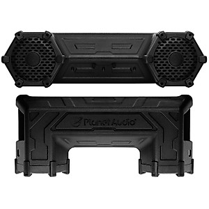 Planet Audio PATV65 ATV UTV Weatherproof Sound System - 6.5 Inch Speakers, 1.5 Inch Tweeters, Built-in Amplifier, Bluetooth, Built-in LED Lightbar, Easy Installation for 12 Volt Vehicles