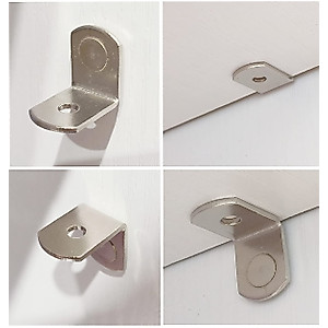 1/4 Inch Shelf Pegs,40Pcs Bracket Support Pins L-Shaped Holders for Cabinets,Shelves,Wodrob,Nickel Plated