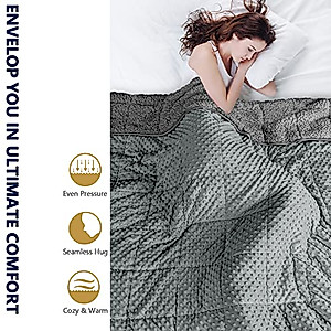 Mr. Sandman Minky Sherpa Weighted Blanket 15 lbs for Adults, Cozy Fluffy Heavy Blanket Throw Twin/Full Size, Great for Relax and Calming - 48''x72'', Grey