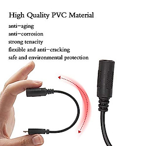 Snsnlent 5PCS DC 5.5 x 2.1mm Female to Micro USB Male Connector Adapter 5V Power Cable(USB Micro-B to DC Female)
