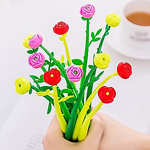 Opla3ofx Creative Flower Gel Ink Pen Cute Stationery School Office Supplies Kids Gift Fine point, Durable and Smoth to Write Green