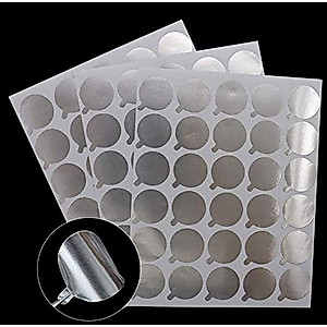 Disposable Eyelash Extension Adhesive Aluminum Foil Glue Pallet Sticker Pads 2.1 cm (300 Pieces,10 Sheets)