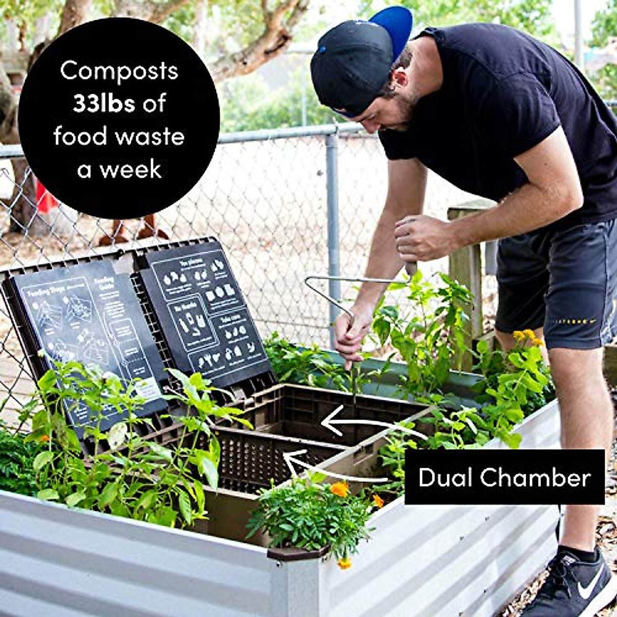 Subpod Essentials Bundle. Outdoor Composting System and Compost Aerator. Composting Worm Farm for Your Garden