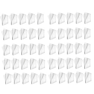 YSSZAM 50Pcs Transparent Wall Mounted Replacement Sticky Pads for Kitchen Bathroom Shower Caddy Organizer Rack Holder Nail Free Adhesive Hooks (Double-Sided Sticker)