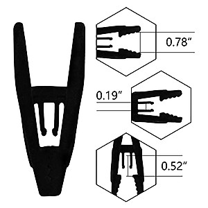 Tinfol Velvet Hangers Clips, 24 Pack Black Pants Hangers Clips, Strong Finger Flocked Clips Perfect for Use with Slim-line Clothes Velvet Hangers