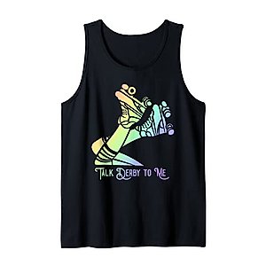 Talk Derby To Me Skater Women Skating Roller Derby Girl Tank Top