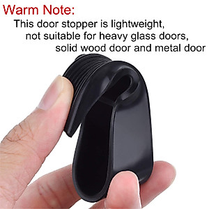 Hotop 6 Pack Door Stop Wedges Black Rubber Door Stoppers for Home and Office