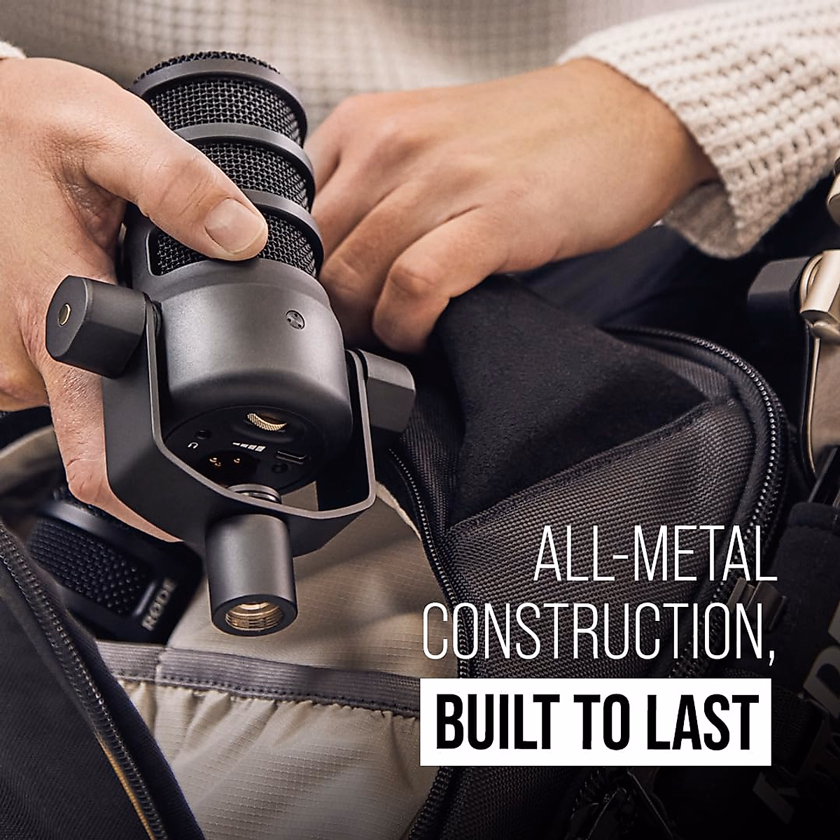 Rode PodMic Starter Pack - rode PodMic Broadcast Microphone with XLR and Connectivity + Rode PSA1+ Professional Studio Arm