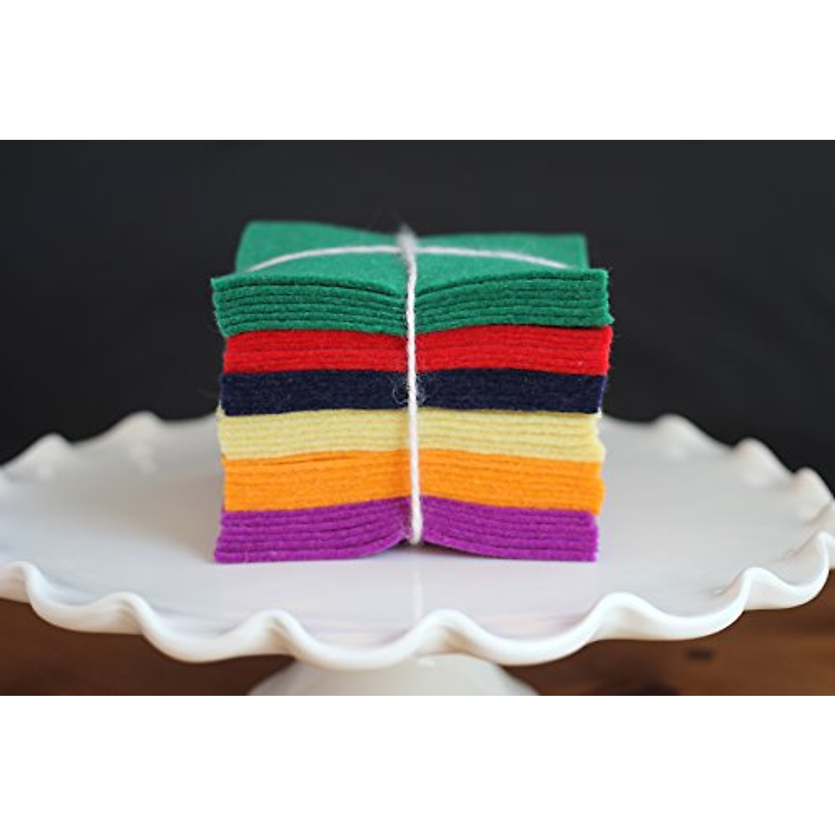 100% Wool Charm Pack from National Nonwovens 36-5" Squares Classic Colors