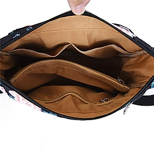 Fabuxry Purses and Shoulder Handbags for Women Crossbody Bag Messenger Bags (Floral-Heart)