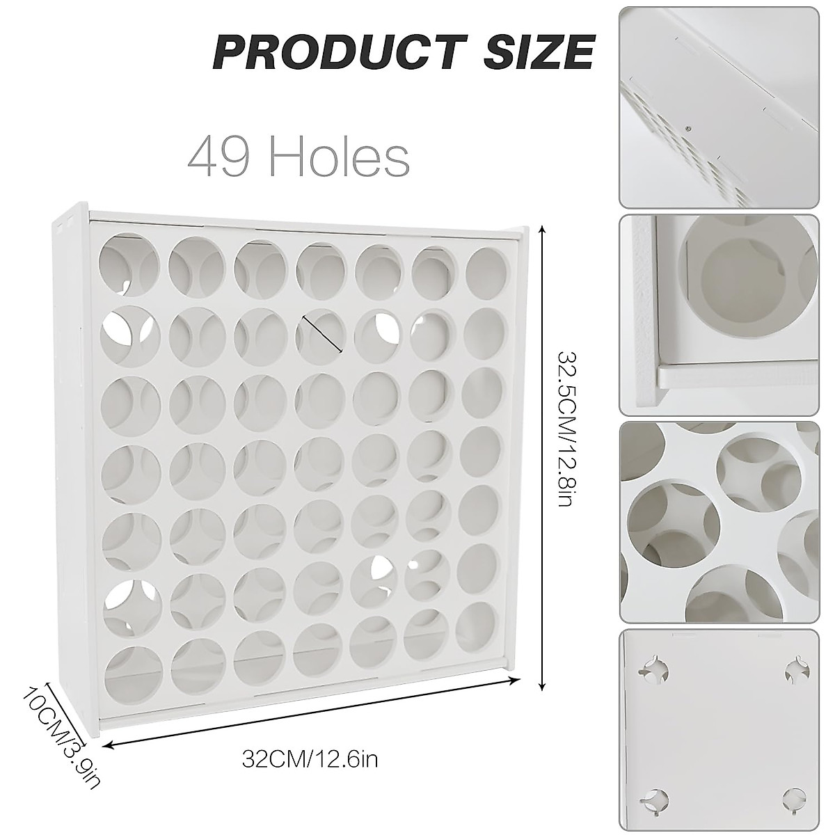 Anmboor 2pack Acrylic Paint Organizer 49 Holes Craft Paint Storage for for Apple Barrel, Folkart 2oz Craft Paints