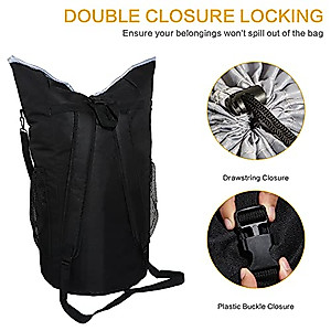 SYGY Laundry Bag Backpack, 115L Extra Backpack Laundry Bag for College Students , Durable Oxford Cloth Dorm Laundry Bags for Apartment, Camping, Travel, Dorm Room Essentials