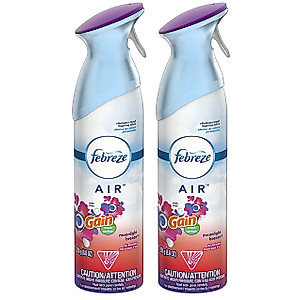 Febreze Air Refresher - with Gain Moonlight Breeze Scent - with New OdorClear Technology - Net Wt. 8.8 OZ (250 g) Per Bottle - Pack of 2 Bottles