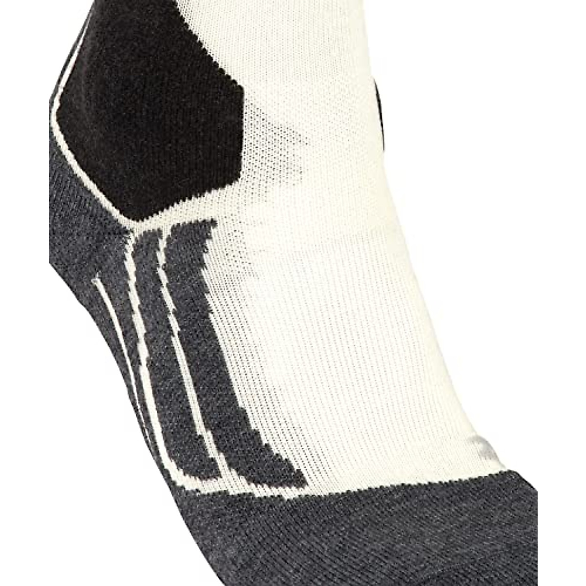 FALKE Women's SK2 Wool Ski Socks, Merino, Knee High, Mid Weight, Breathable Quick Dry, Warming Winter Athletic Sock, White (Off-White 2040), 6.5-7.5, 1 Pair