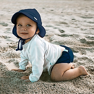 i play. Baby Flap Sun Protection Swim Hat, Navy, 0-6 Months