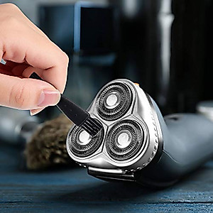 8 Pieces Shaver Brush Razor Cleaning Brush Electric Double Sided Trimmer Shaver Brush Cleaner Set Nylon Bristles PP Handle