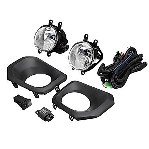 smileracing Clear Lens Driving Fog Lights Bumper Lamp Kit Replacement For 2016-2021 Toyota Tacoma SR SR5