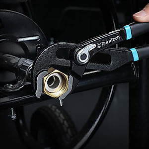 DURATECH Groove Slip Joint Set, Water Pump Pliers Set, V-Jaw Tongue and Quick Release Plumbing Pliers, 8-inch, 10-inch, 12-inch, CR-V Steel, Organized in Pouch