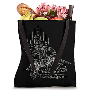 Sak Yant Thai Tattoo Hanuman Mythical Yantra Thailand Gift Tote Bag
