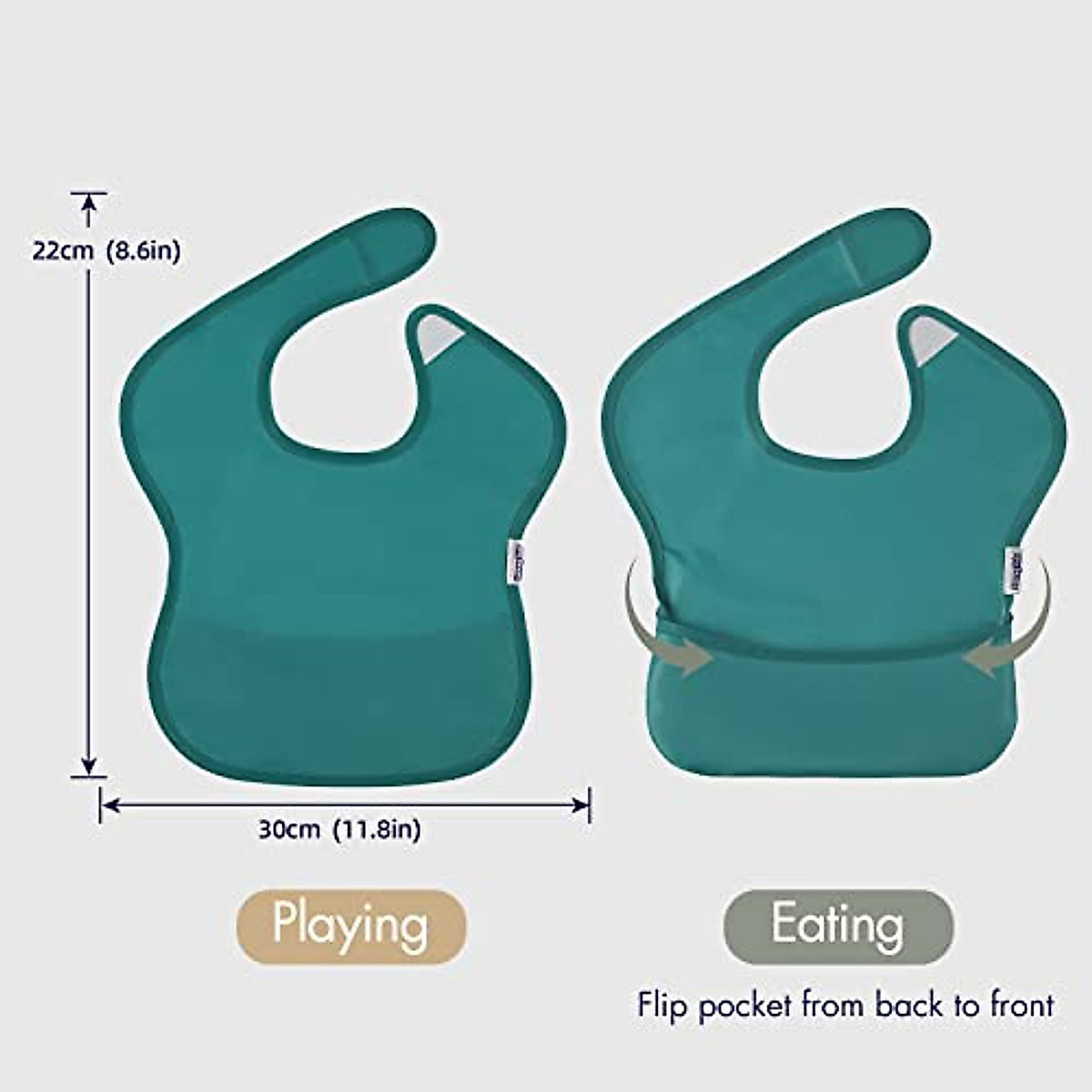 Soarwg Kids Bibs, Baby Bibs, Waterproof Baby Bibs for Boy and Girl, Great Travel Baby Bibs for Eating, Mess Proof Bibs for Baby Unisex, Toddler Feeding Bibs, 5 Pack