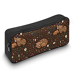Small Woolly Mammoth Pencil Case Stationery Pen Pouch Portable Makeup Storage Bag Organizer Gift