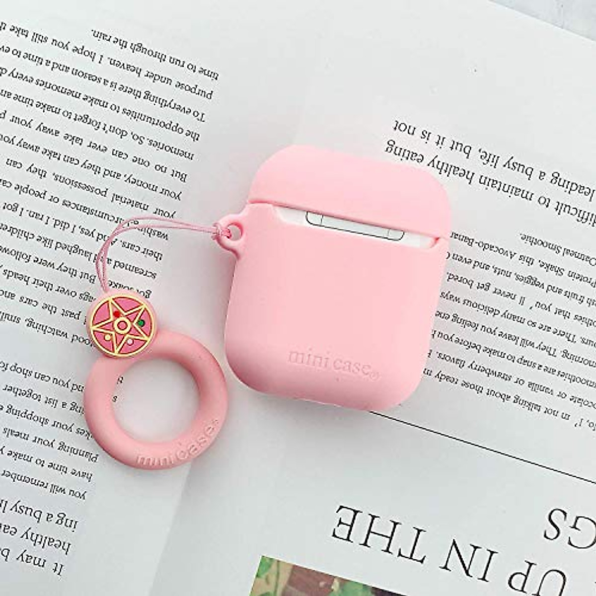 SMAIGE Compatible with Airpods 2 and 1 Case with Keychain, Soft Silicone Skin Case Cover Shock-Absorbing Protective Case-Cartoon Cute Design for Girls and Women ( Pretty Girl )