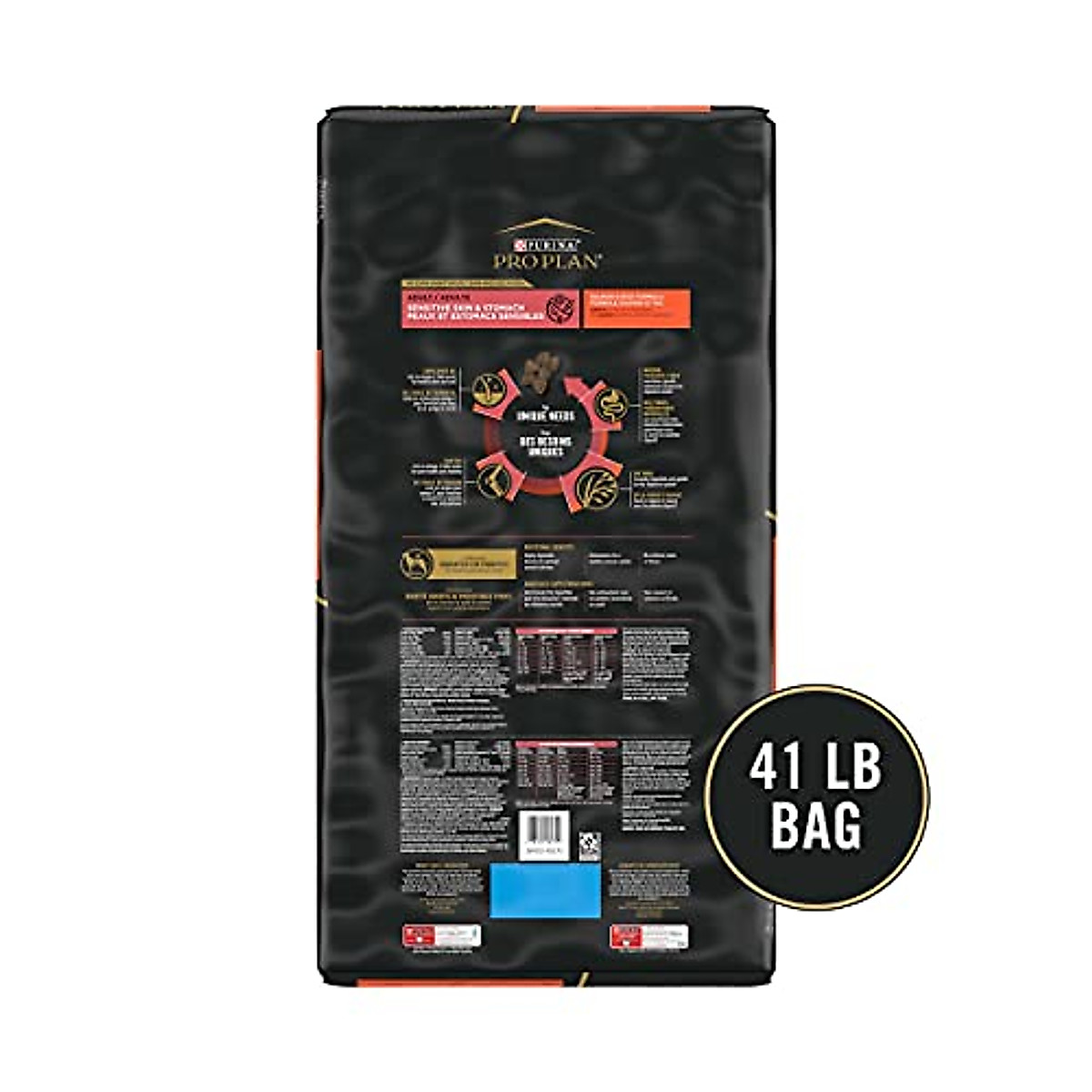 Purina Pro Plan Sensitive Skin and Stomach Dog Food With Probiotics for Dogs, Salmon & Rice Formula - 41 lb. Bag