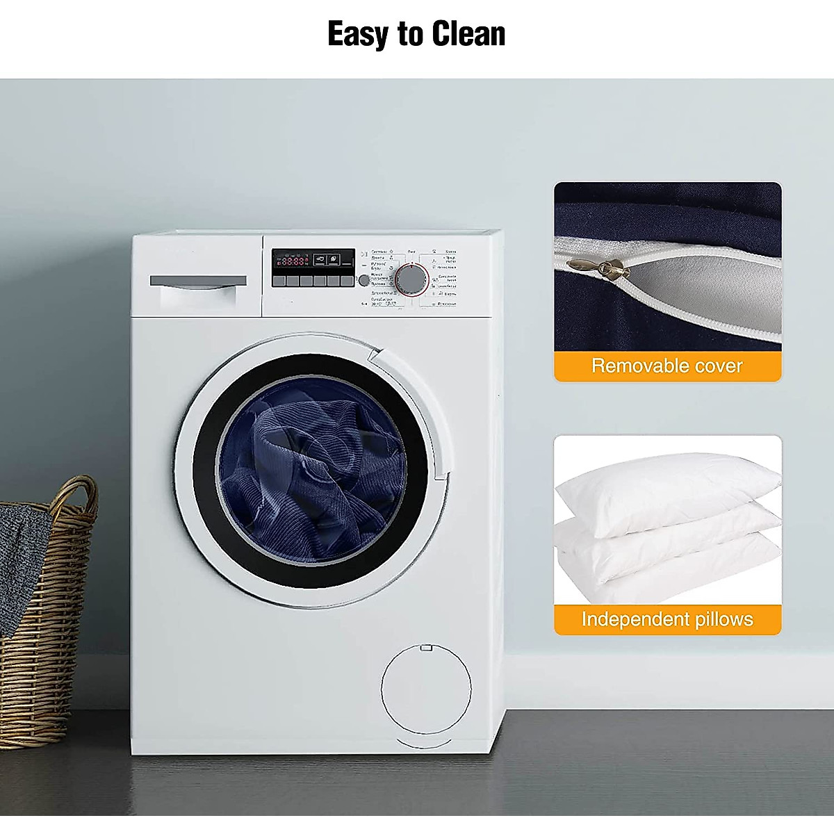 REDCAMP Chaise Lounge Cushion for Patio Furniture,67 inch Zero Gravity Cushion Comfortable Thicker for Indoor Home Office or Outdoor Use,Blue