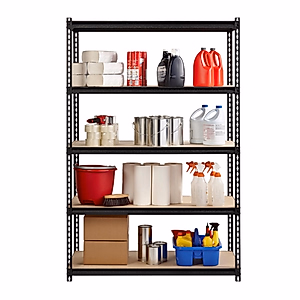 Lorell 2,300 lb Capacity Riveted Steel Shelving
